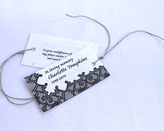 Memorial keepsake tags In memory of funeral tags plantable | Etsy