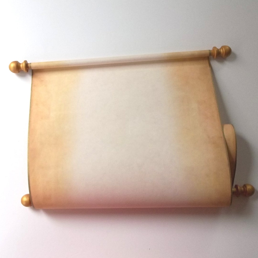 Aged Blank Parchment Scroll, 11x20 Inches Paper With Gold or Silver ...