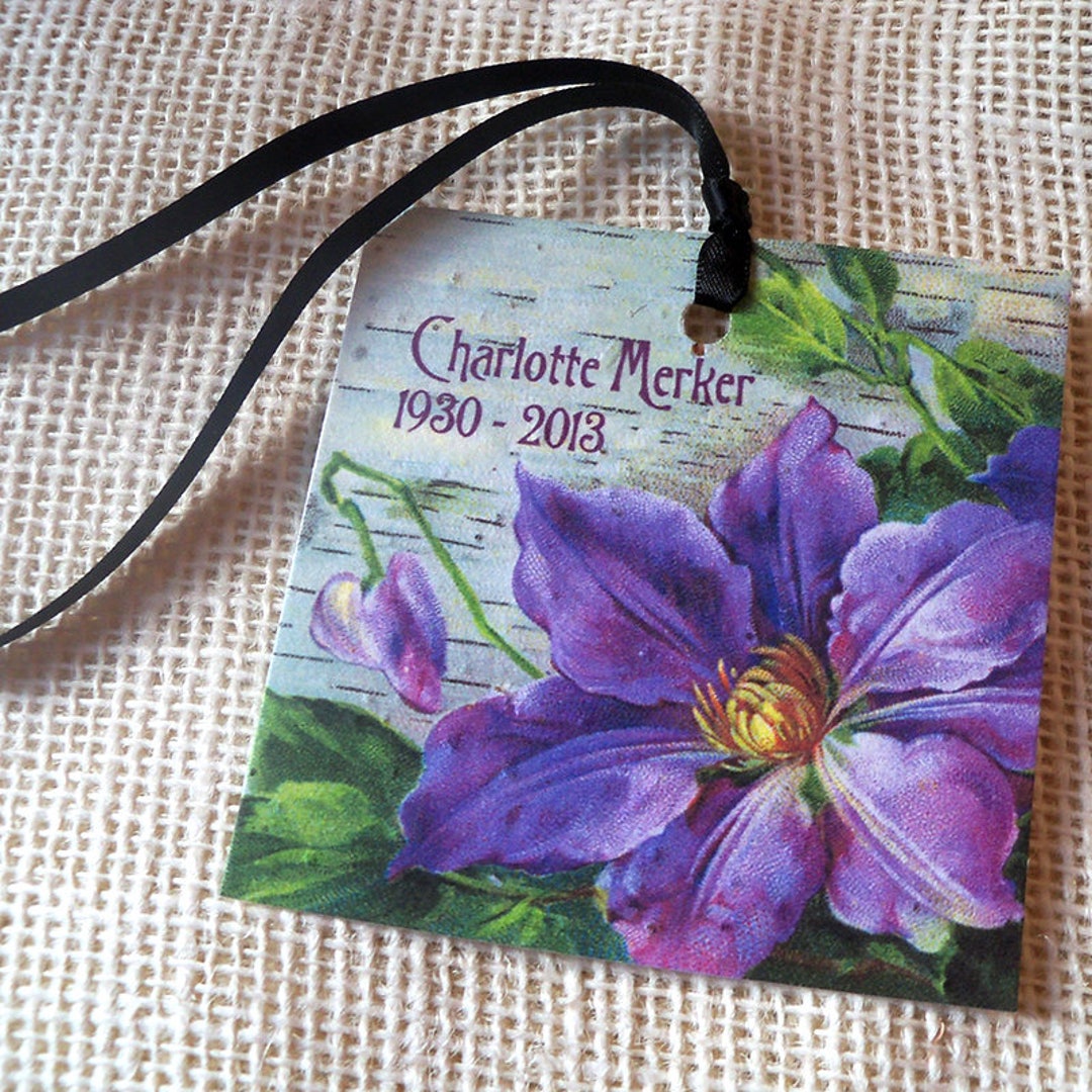 Memorial Keepsake Tags in Memory of Funeral Tags Vintage - Etsy