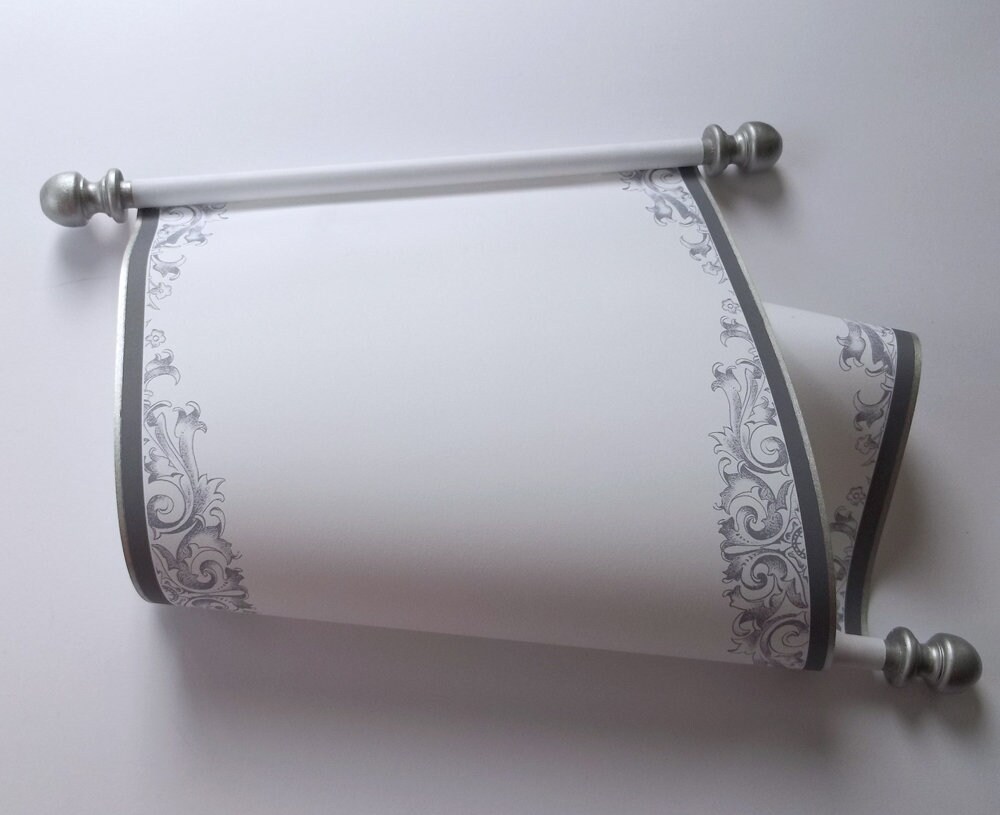 Blank Scroll with silver and black accents scroll for | Etsy