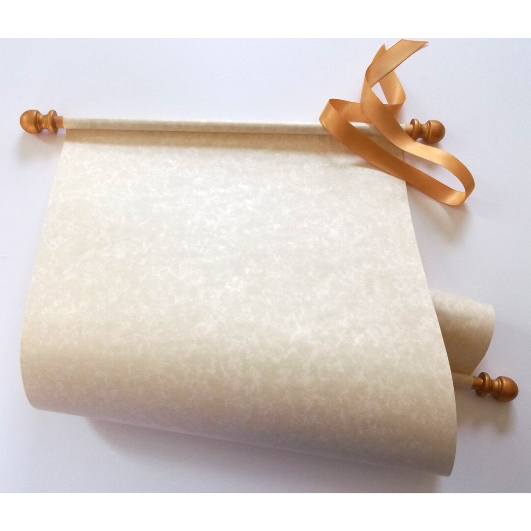 Blank Parchment Scroll With Gold Accents, 11x20" Paper - Etsy
