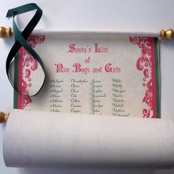 Santa Scroll - Etsy
