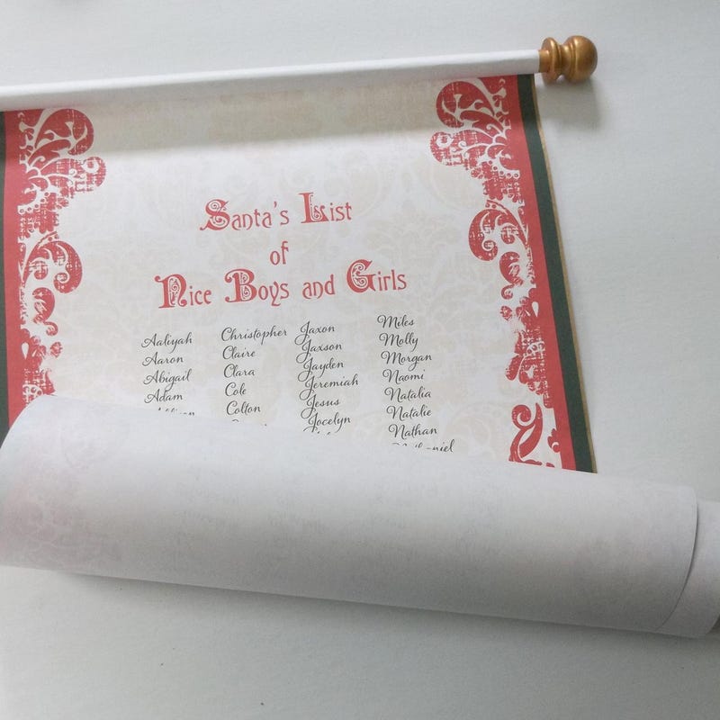 Santa Scroll - Etsy