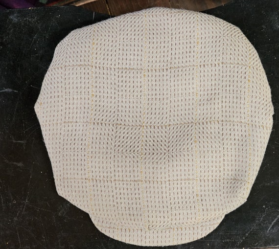 1920s Era Tan, Brown and Gold Gangster Cap. The Barry… - Gem