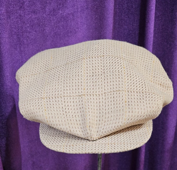 1920s Era Tan, Brown and Gold Gangster Cap. The Barry… - Gem