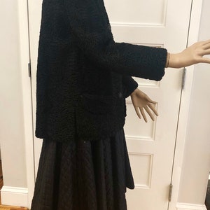 Vintage Black Broadtail Fur, Astrakhan Fur, Jacket, Phil. M. Stupp, Ca ...