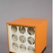 Mid Century Modern Orange and White Wood, Wine Rack Side Table / Table ...