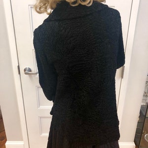 Vintage Black Broadtail Fur, Astrakhan Fur, Jacket, Phil. M. Stupp, Ca ...