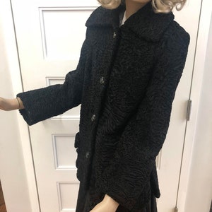 Vintage Black Broadtail Fur, Astrakhan Fur, Jacket, Phil. M. Stupp, Ca ...