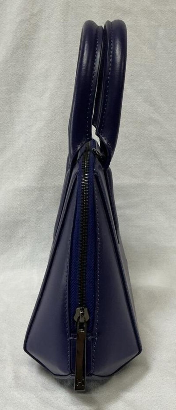 2000s Vintage Halston Heritage Purple Leather Satchel… - Gem