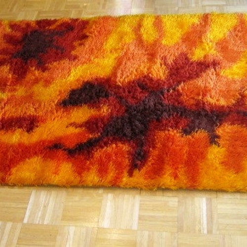Mid Century Modern Era Shag Rug Ca Late 1950s Early 1960s - Etsy