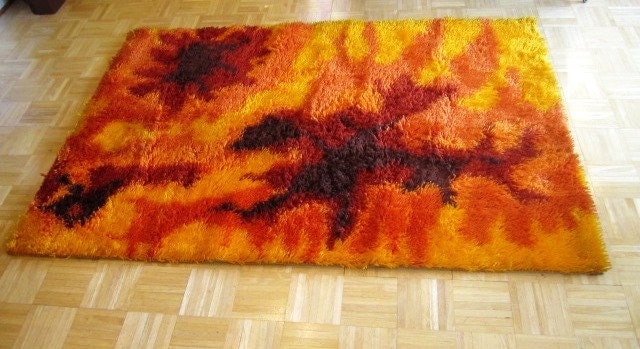 Mid Century Modern Era Shag Rug, Ca Late 1950s, Early 1960s - Etsy