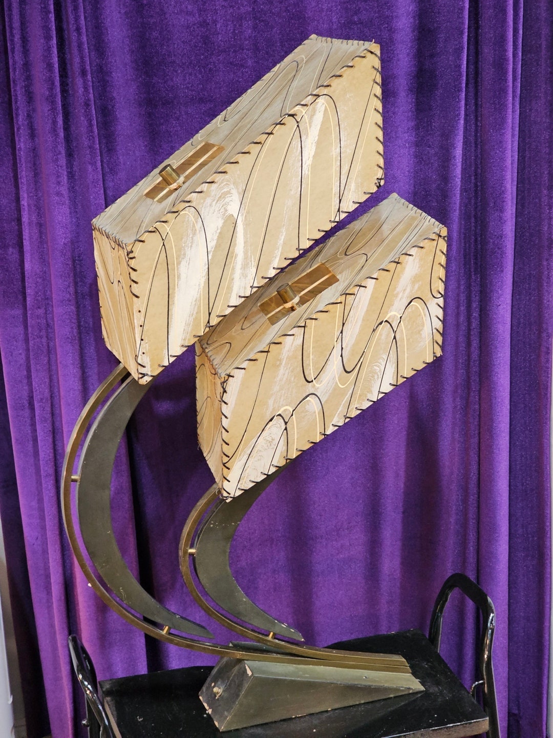 Vintage 1950s Atomic Majestic Boomerang Table Lamp - Etsy