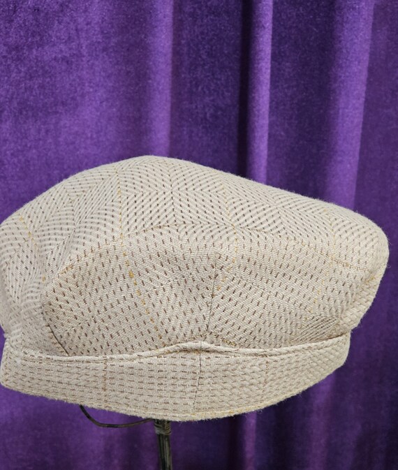 1920s Era Tan, Brown and Gold Gangster Cap. The Barry… - Gem