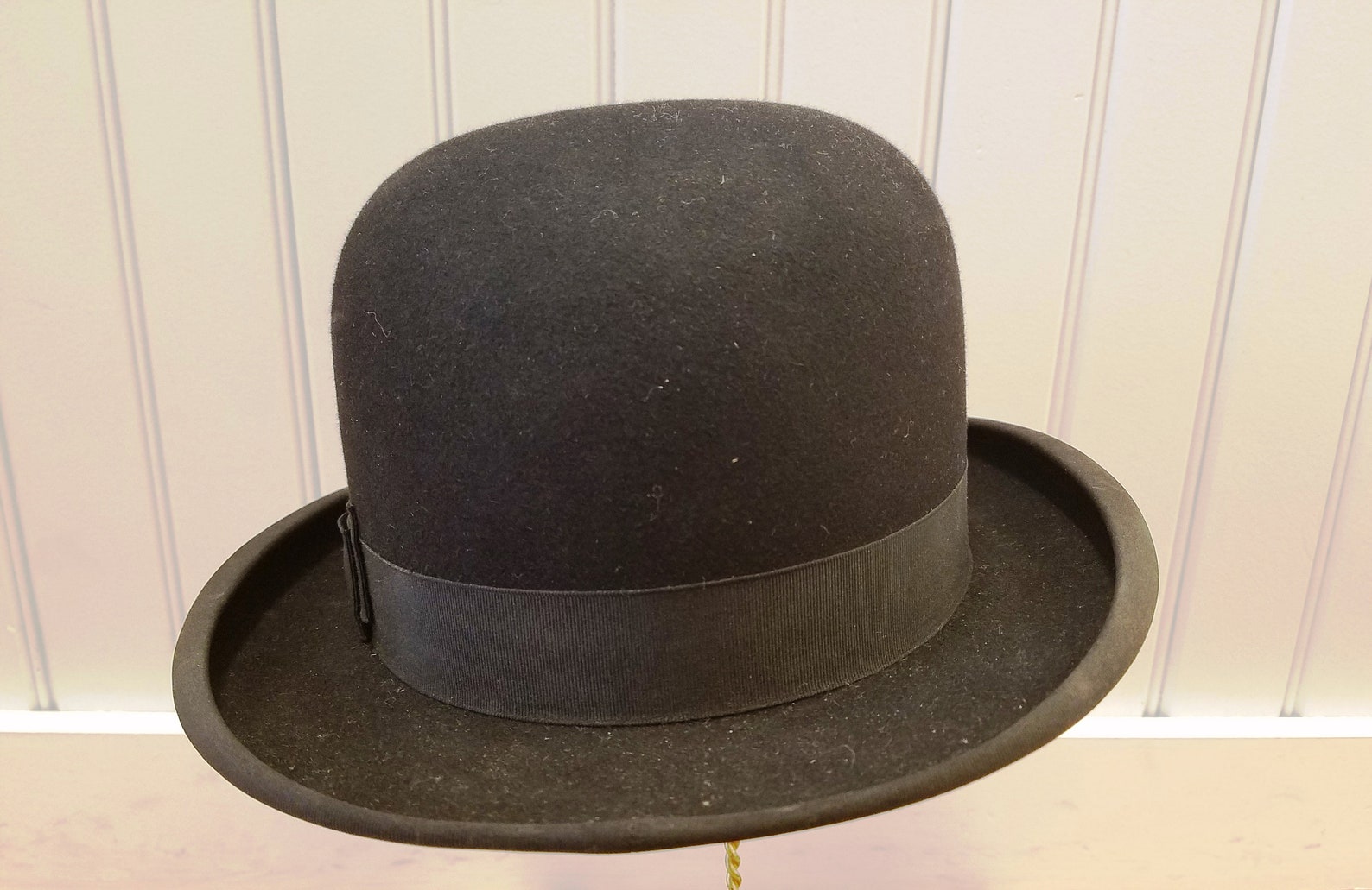 Antique Black Bowler Hat New Old Stock George W. Hess & - Etsy