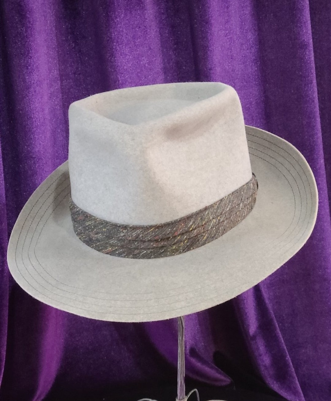 Gangster Era Grey Snap Brim Fedora, Zoot Suit Hat, New Old Stock, the ...