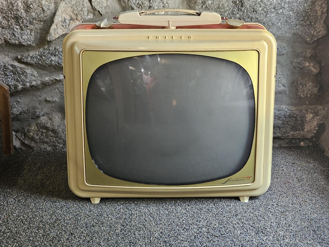 Late 1950s Vintage Philco Slender Seventeener Portable Television Set ...