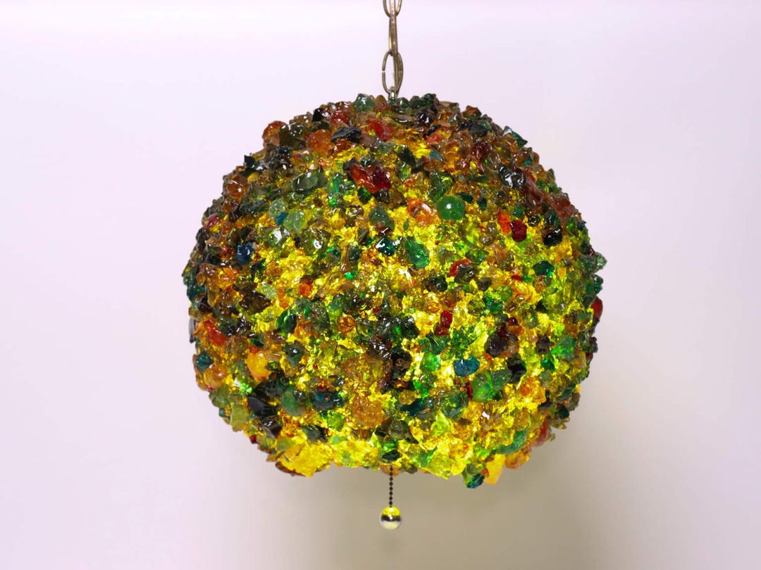 1960s Vintage lava Stone Resin Hanging Swag Light - Etsy