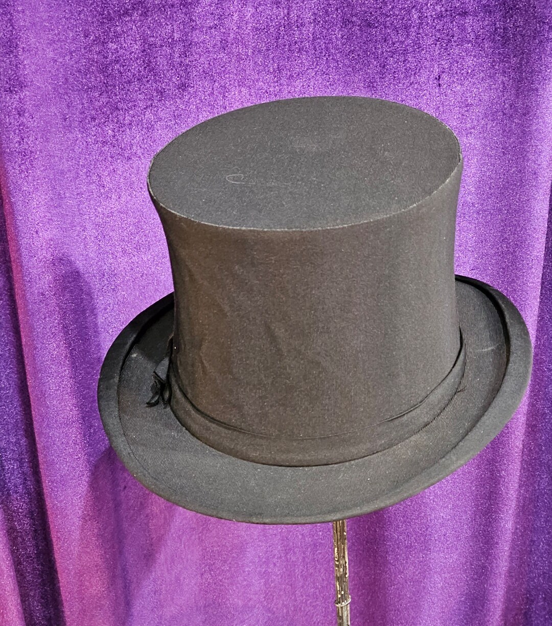 1950s Vintage Black Silk Collapsible Opera Top Hat With Box, Adam Hats ...