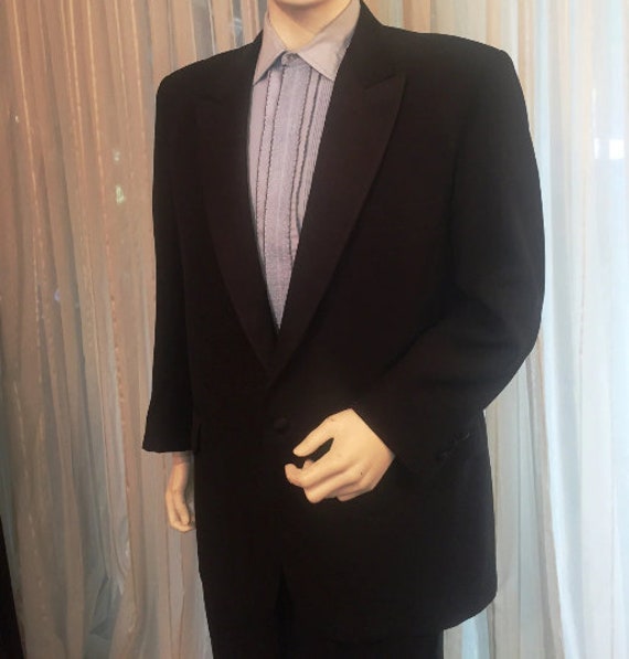 1980s black tuxedo jacket - Gem 1980s black tuxedo jacket - Gem