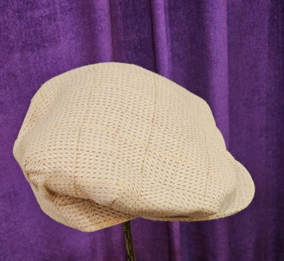 1920s Era Tan, Brown and Gold Gangster Cap. The Barry… - Gem