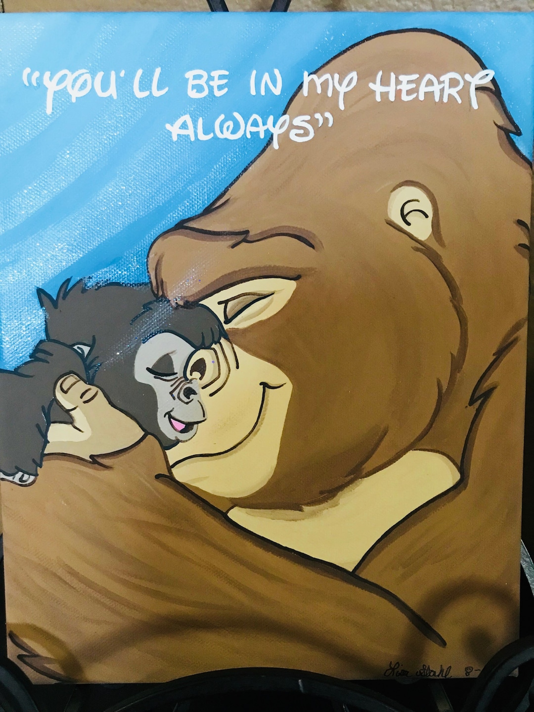 Always Tarzan Inspired Mommy & Baby Canvas Painting - Etsy