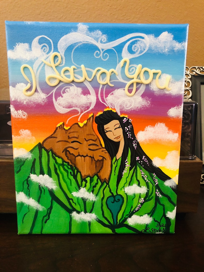 I Lava You Inspired Canvas Painting - Etsy