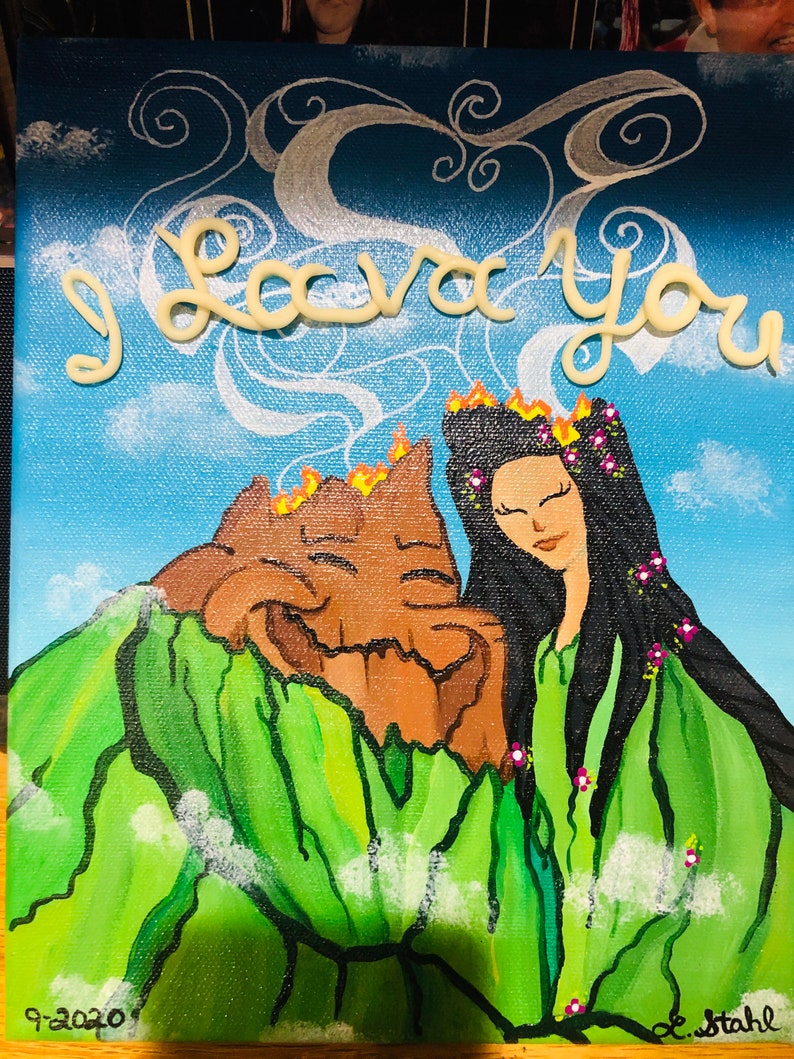 I Lava You Inspired Canvas Painting | Etsy