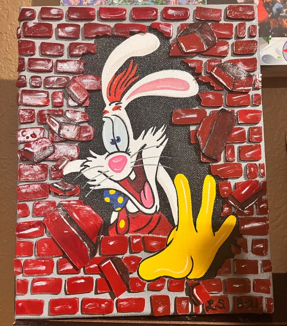 3D Roger Rabbit Inspired Canvas Painting | Etsy