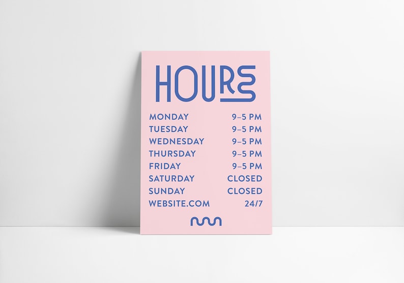 Fun Business Hours Open Vinyl Decal Sticker Sign - Etsy