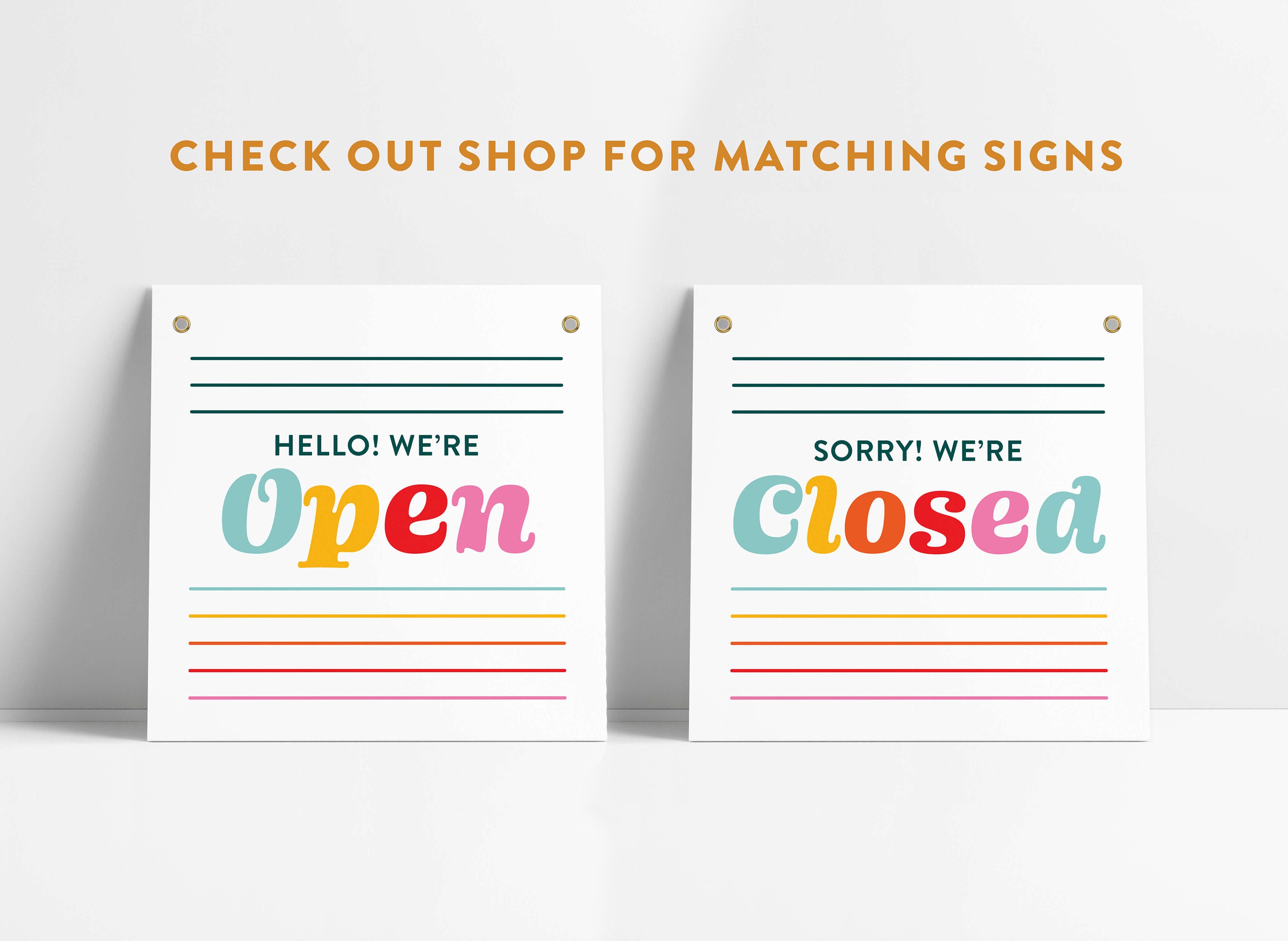 Colorful Business Hours Open Vinyl Decal Sticker Sign - Etsy