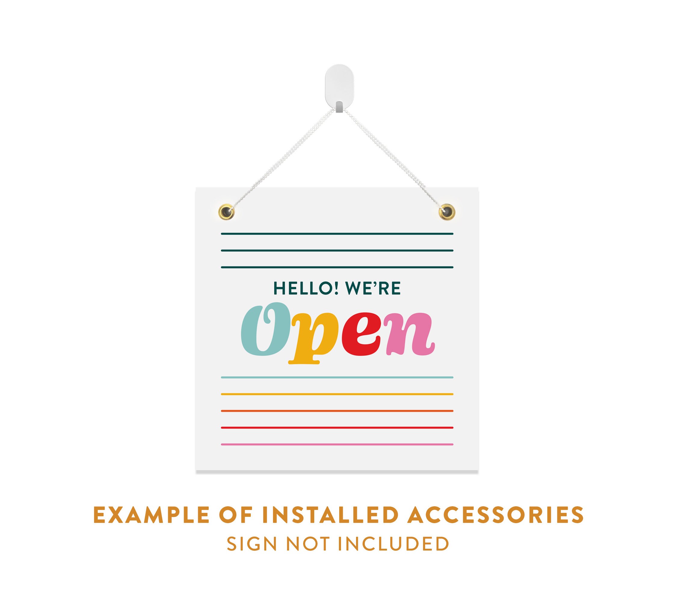 Adhesive Hook and Ball Chain Sign Accessories - Etsy