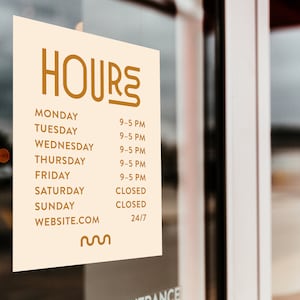 Fun Business Hours Open Vinyl Decal Sticker Sign - Etsy