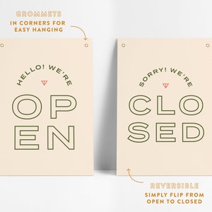 Reversible Minimal Mid-Century Modern Open Closed Small | Etsy