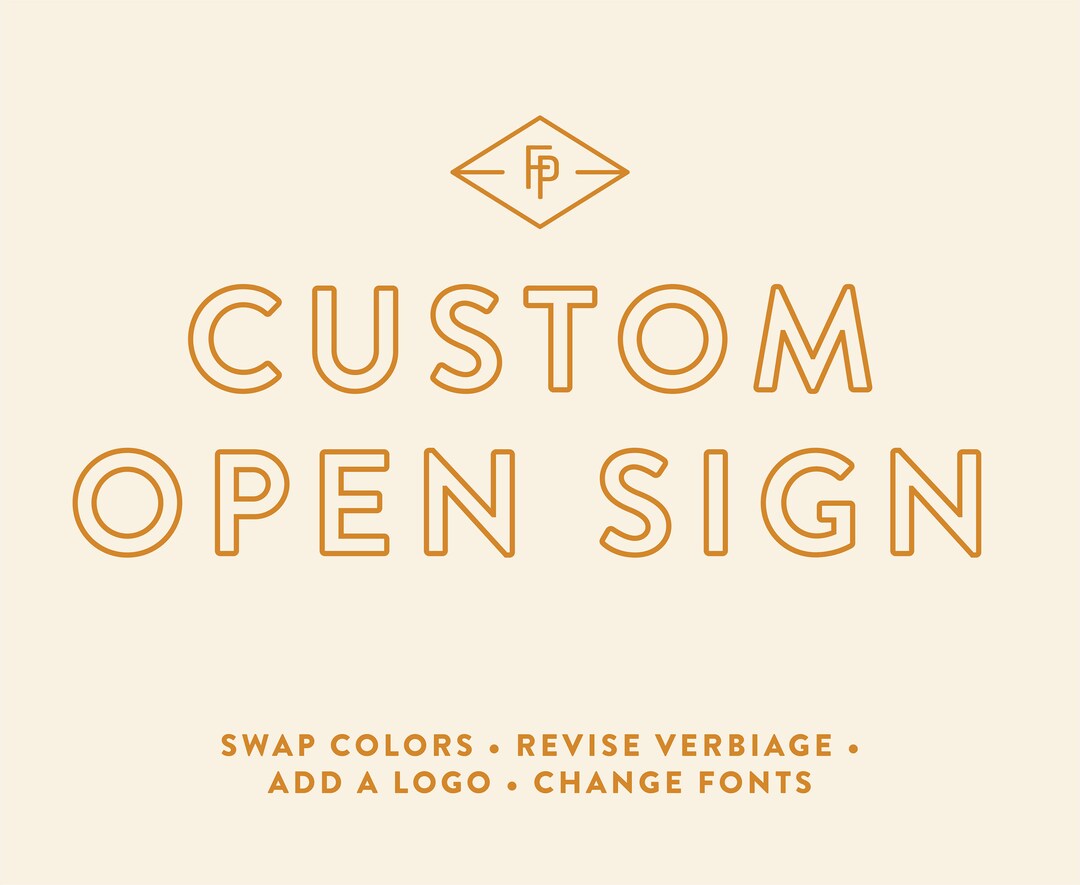 Custom Open Closed Reversible Business Sign - Etsy