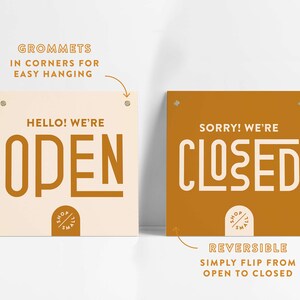 SCRATCH & DENT SALE Open Closed Small Business Sign With Grommets - Etsy