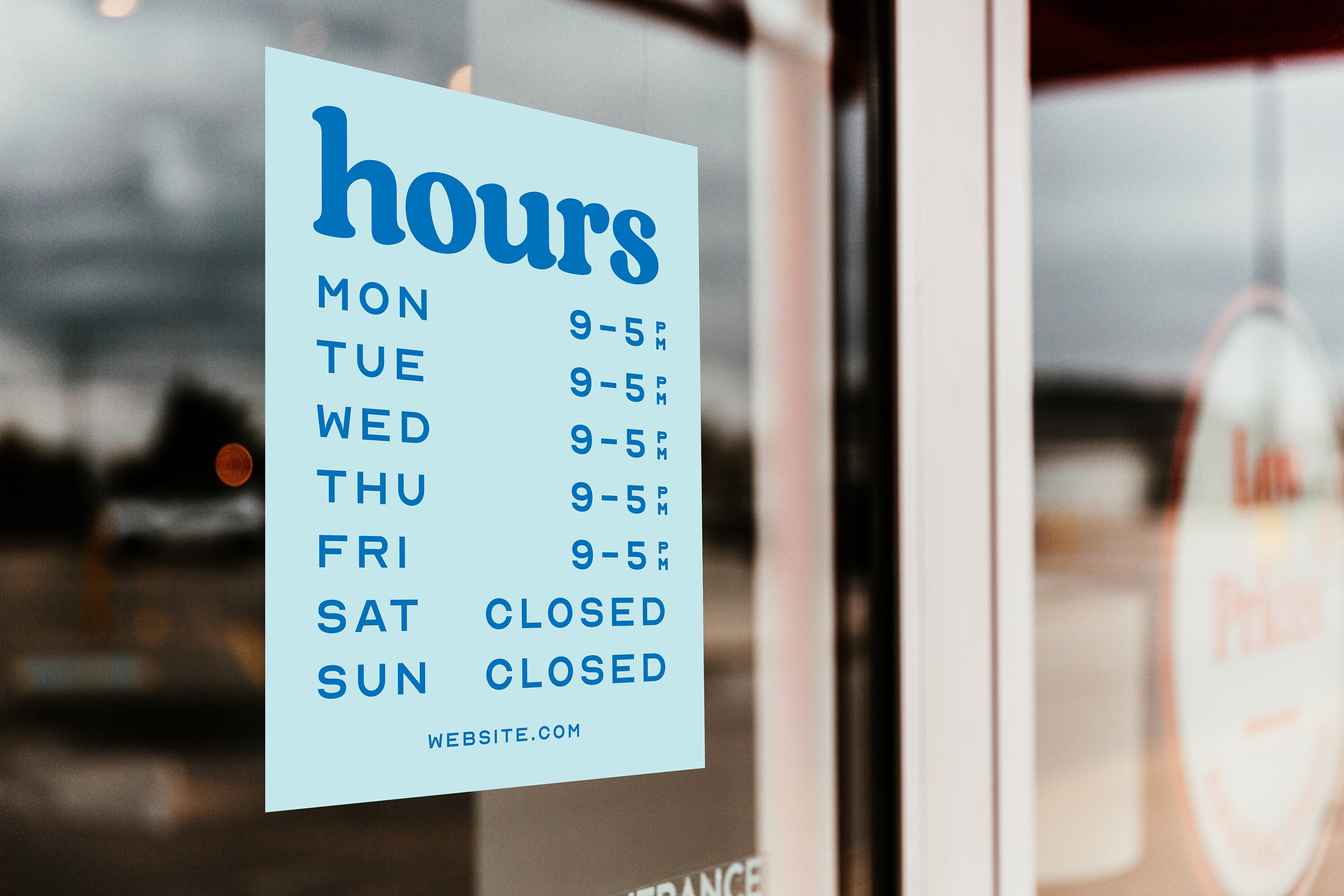 Modern Business Hours Open Vinyl Decal Sticker Sign - Etsy