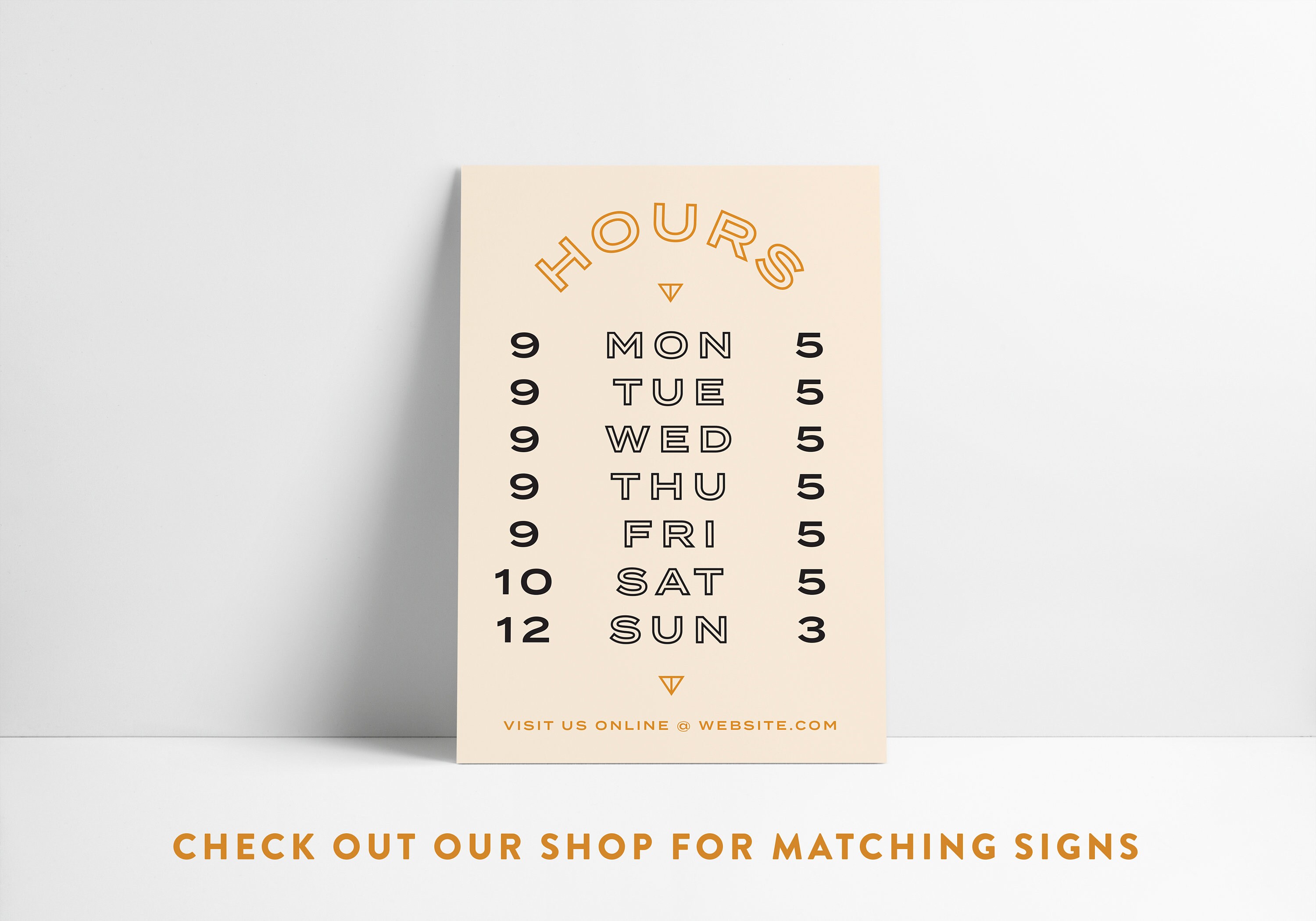 Reversible Minimal Mid-century Modern Open Closed Small Business ...