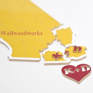 Wedding Guest Book Puzzle State Shaped 10-50 Pieces size Medium A State ...
