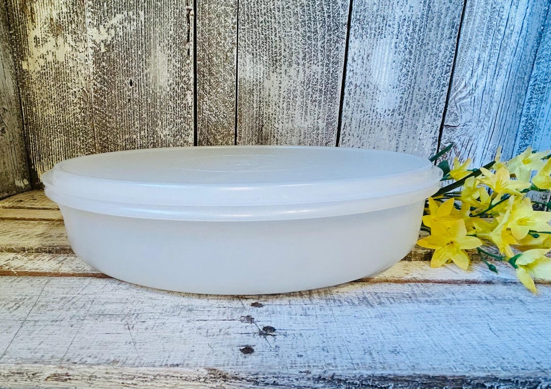 Vintage Tupperware 12” Round Keeper Storage Container # 242, Early ...