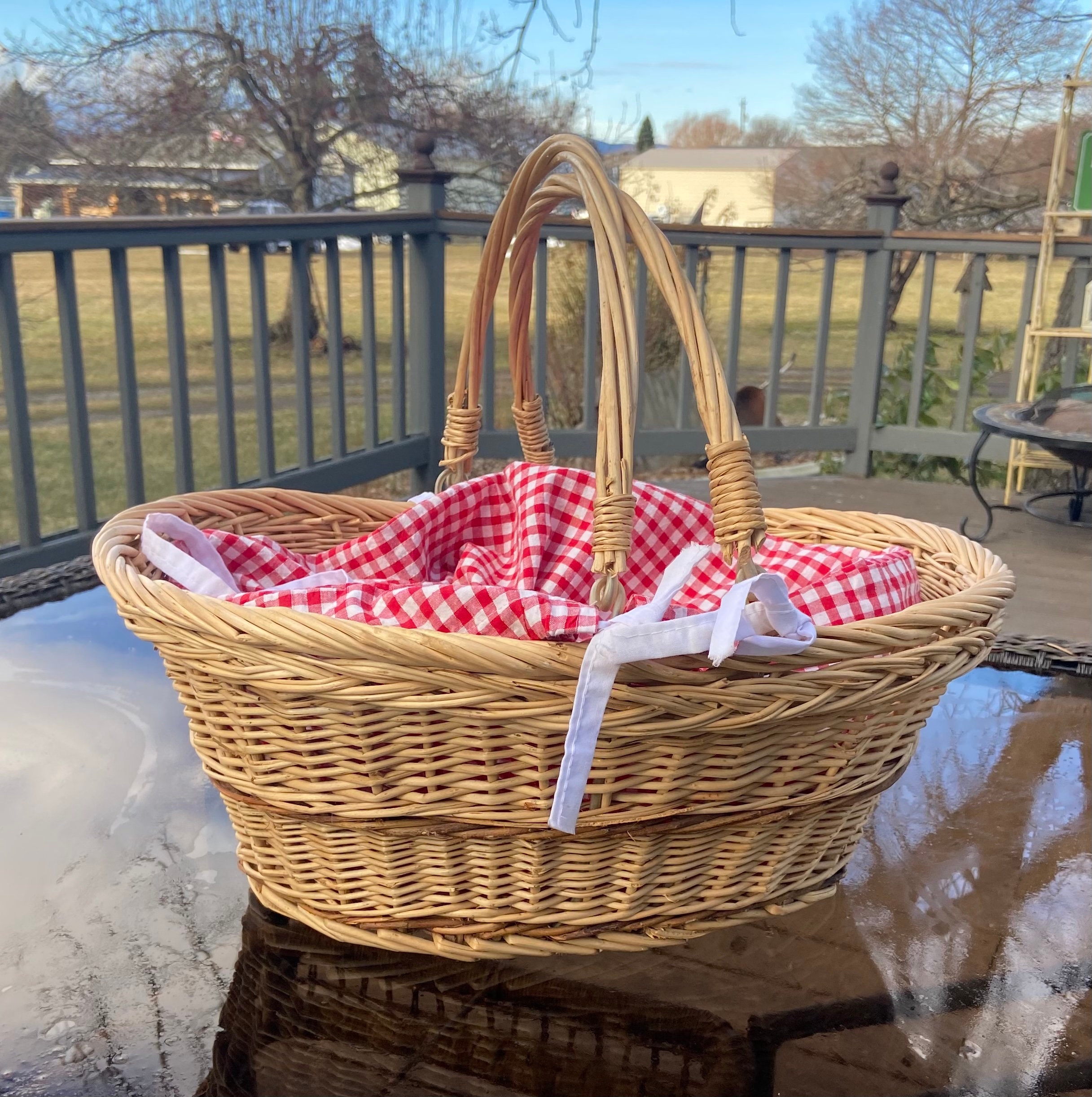 Open Picnic Basket