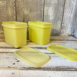 Vintage Tupperware Yellow Shelf Saver Storage Container 1243 With ...