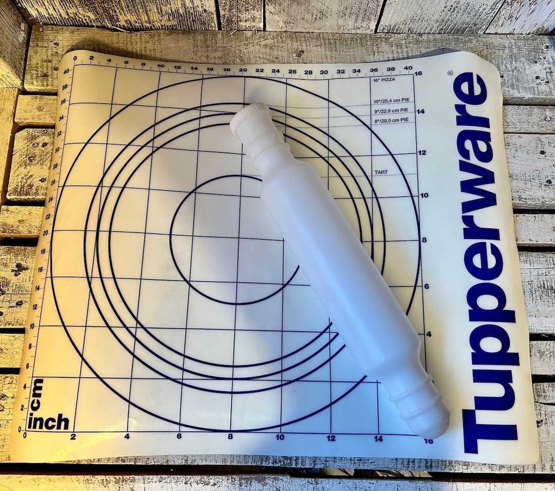 Vintage Tupperware Pastry Mat and Rolling Pin Set, Tupperware Pie Crust ...