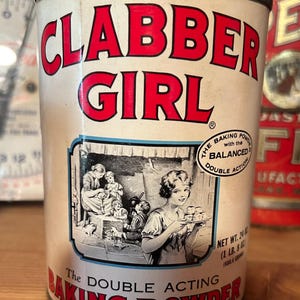 Vintage Glabber Girl Baking Powder Can or Royal Baking Powder Can ...