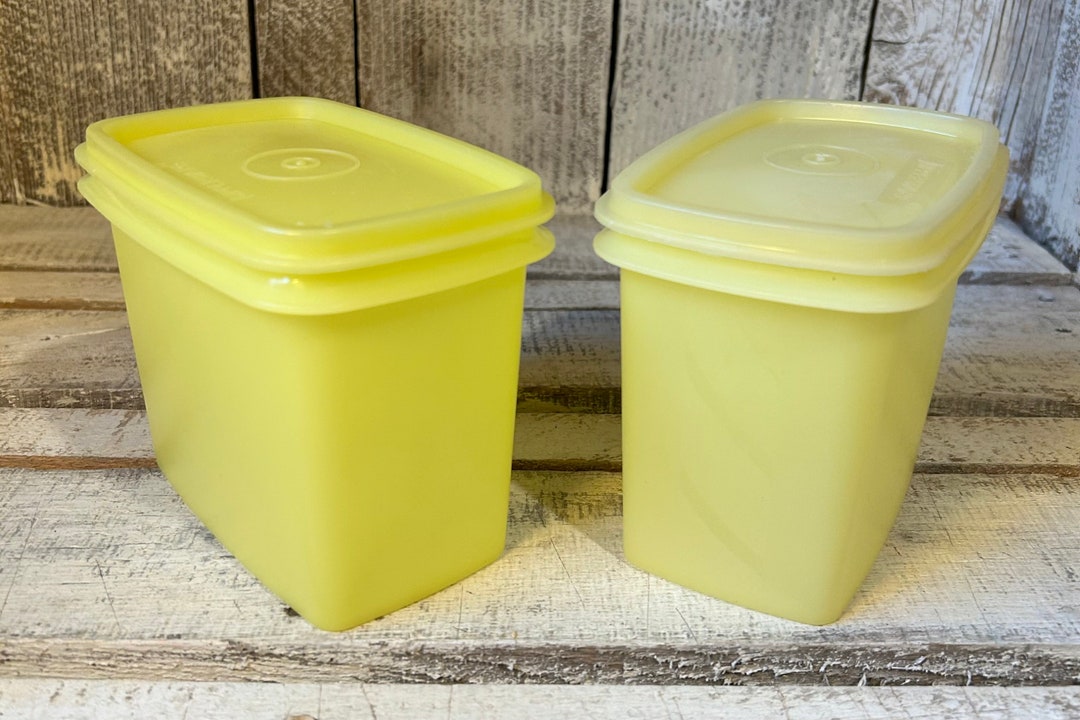 Vintage Tupperware Yellow Shelf Saver Storage Container 1243 With ...