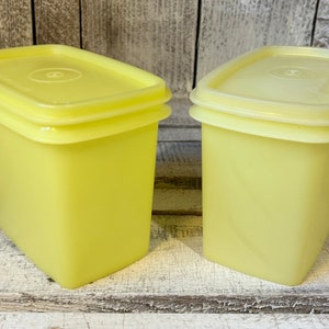 Vintage Tupperware Yellow Shelf Saver Storage Container 1243 With ...