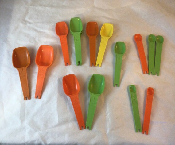 Vintage Tupperware Measuring Spoon Replacement Orange Green | Etsy