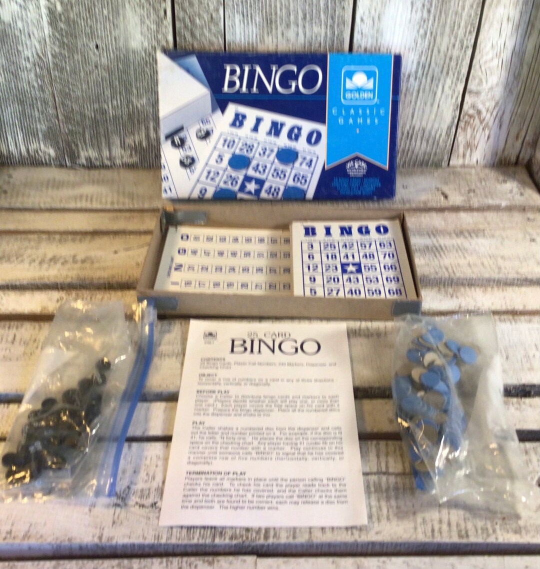 Vintage Bingo Cards Game Set, Family Game Night - Etsy