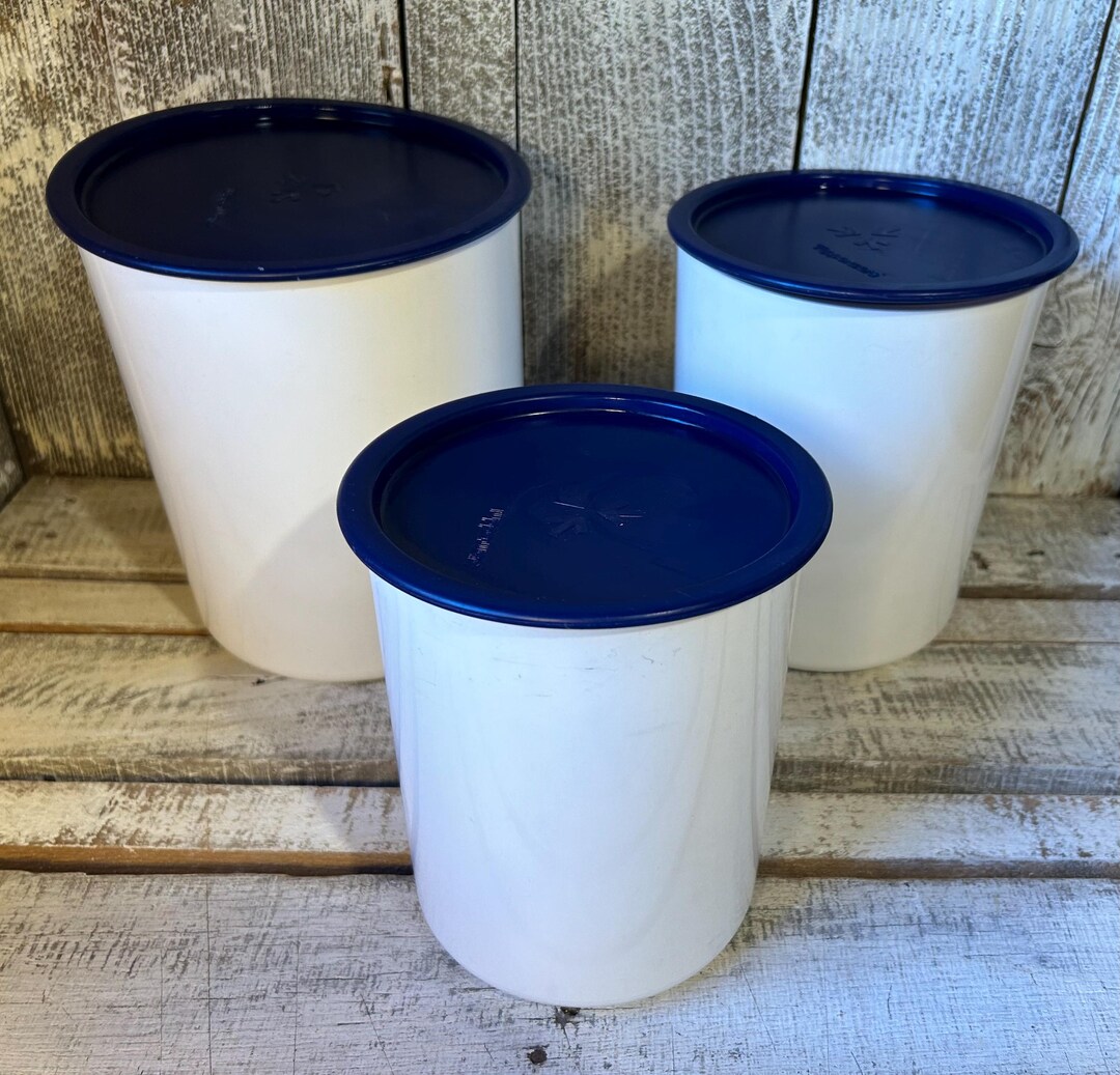Vintage Tupperware Canister Set 6 Pc, Three Tupperware One Touch ...