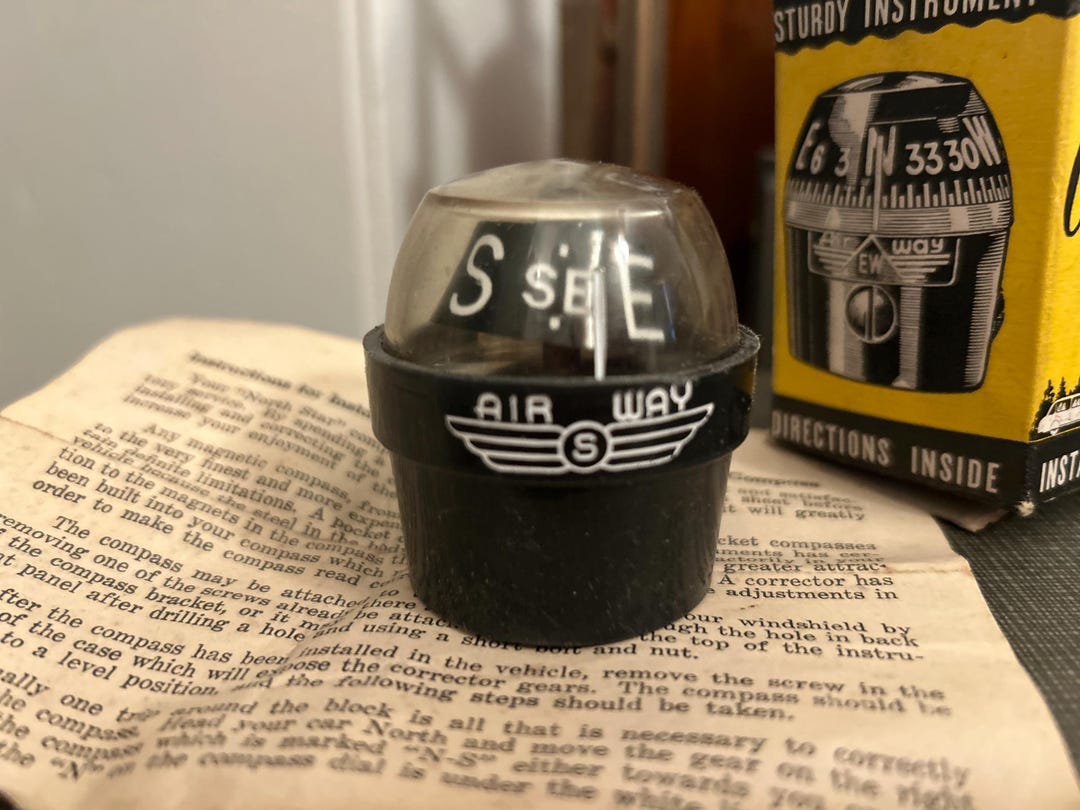 Vintage Auto or Marine Compass Visa Dome by Airguide in Original Box - Etsy